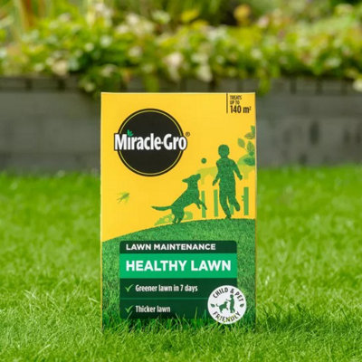Miracle Gro Healthy Lawn Fertiliser Fast Green Up Lawn Feed for ...