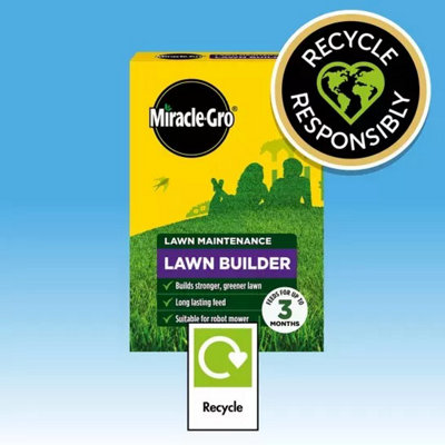 Miracle Gro Lawn Builder Fertiliser Feeds Lawn for 100 Days Promotes ...