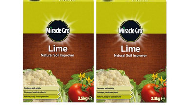 Miracle-Gro Lime Natural Soil Improver 3.5Kg Pack of 2