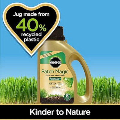 Miracle Gro Patch Magic Grass Seed 1015g Jug Lawn Repair for Bare ...