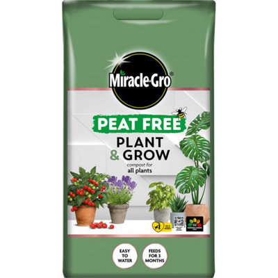 Miracle Gro Plant & Grow All Purpose Peat Free Lightweight Potting ...