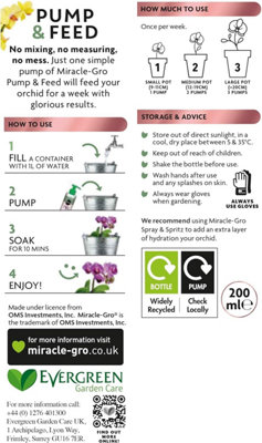 Miracle-Gro Pump & Feed Orchid 200ml Ready to Use Plant Food for Longer ...