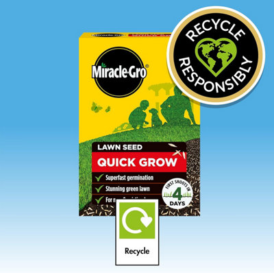 Miracle Gro Quick Grow Lawn Seed 56m2 Fast Growing Durable Grass Ideal ...