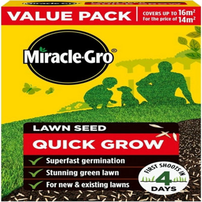 Miracle Gro Quick Grow Lawn Seed Create or Repair Lawn Covers Up to ...
