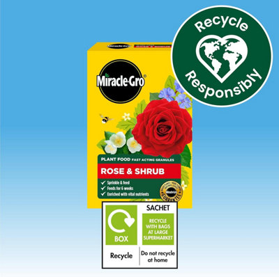 MIRACLE-GRO ROSE AND SHRUB PLANT FOOD 3KG CARTON FOR CONTINUOUS FEEDING ...