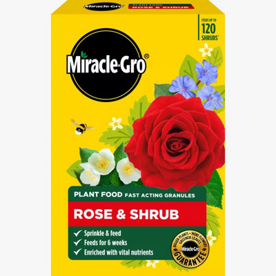 Miracle-Gro Rose & Shrub Continuous Release Plant Food 3kg Carton Feeds ...