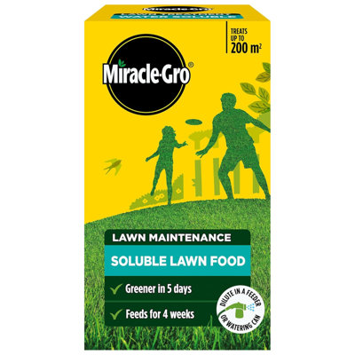 Miracle Gro Soluble Lawn Food 1kg High Nitrogen Fertilizer Greens in 5 ...