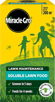 Miracle-Gro Water Soluble Lawn Food 1kg Carton for Greener, Thicker ...