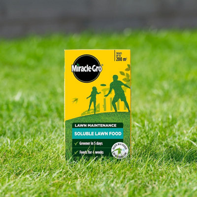 Miracle-Gro Water Soluble Lawn Food 1kg Carton for Greener, Thicker ...