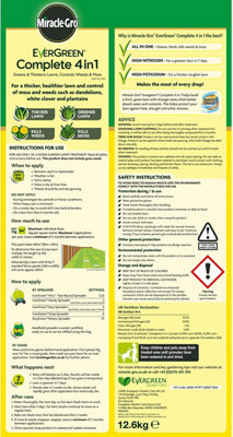 Miracle-GroEvergreen Complete 4 in 1 Lawn Food - 360 m2, 12.6 kg, Lawn ...