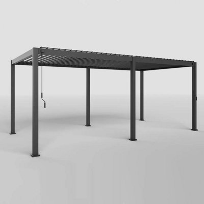 Mirador 10x20ft Louvered Aluminium Pergola, Adjustable Louvers, Powder ...