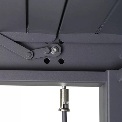 Mirador 10x20ft Louvered Aluminium Pergola, Adjustable Louvers, Powder ...