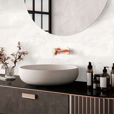 Mirage Marble Gloss White 595 x 295 Ceramic Tile