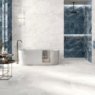 MIRAGE MARBLE MATT WHITE PORCELAIN TILE 595 X 595MM