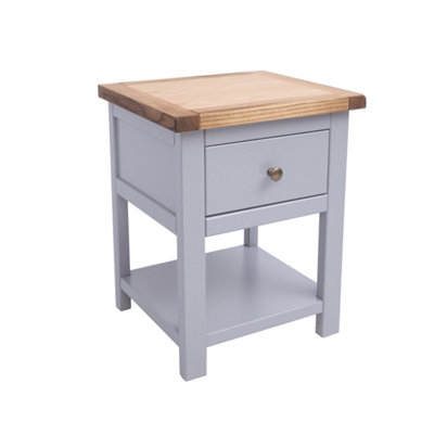 Mirano 1 Drawer Bedside Table Brass Knob