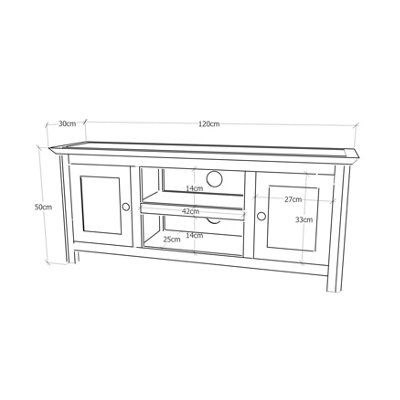 Mirano Grey 2 Door TV Cabinet Chrome Knob