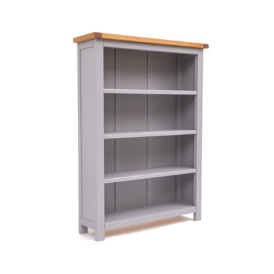 Mirano Grey Bookcase 120x90x25cm