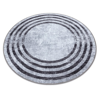 MIRO 51231.806 circle washing carpet Lines anti-slip - grey / black ...