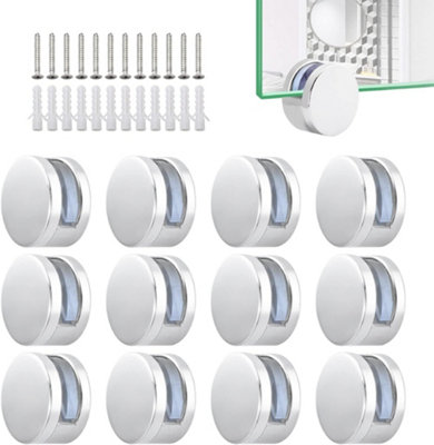 Mirror Clips 12 Pack Heavy Duty Nickel Glass Clamps Zinc Alloy Brackets ...