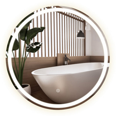 MIRROR REA LED P11242 BAS 80CM GREY 2X78,5X78,5CM