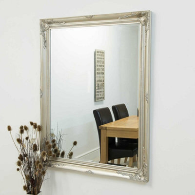 MirrorOutlet Buxton Silver Large Leaner Mirror 140 x 109cm | DIY at B&Q