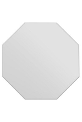 MirrorOutlet Octa - All Glass Modern Bevelled Octagonal Wall Mirror 31 ...