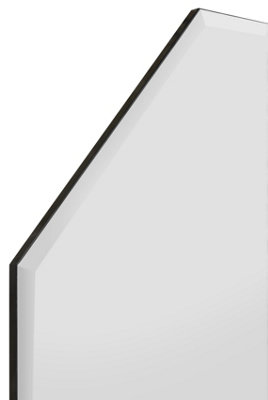 MirrorOutlet Octa - All Glass Modern Bevelled Octagonal Wall Mirror 39 ...