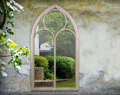 MirrorOutlet Somerley Chapel Arch Large Garden Mirror 150 x 81cm | DIY ...