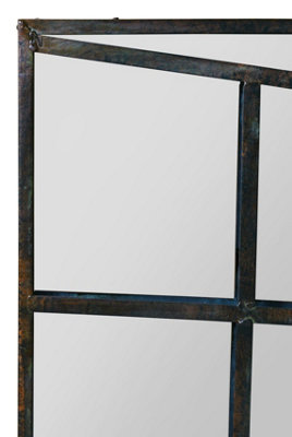 MirrorOutlet The Kirkby Rustic Metal Rectangle Shaped Decorative Window ...