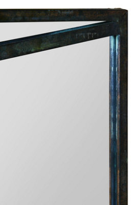 MirrorOutlet The Kirkby Rustic Metal Rectangle Shaped Decorative Window ...
