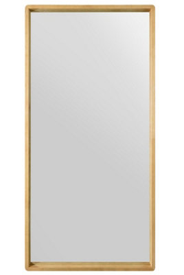 MirrorOutlet The Naturalis - Solid Oak Rounded Corner Leaner / Wall ...