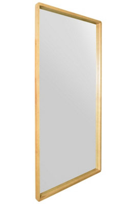 MirrorOutlet The Naturalis - Solid Oak Rounded Corner Leaner / Wall ...