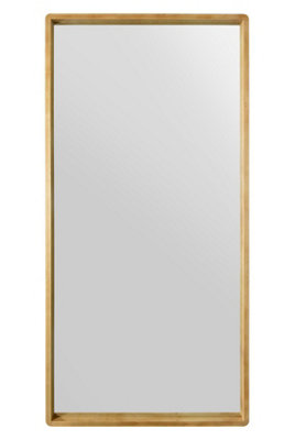 MirrorOutlet The Naturalis - Solid Oak Rounded Corner Leaner / Wall ...