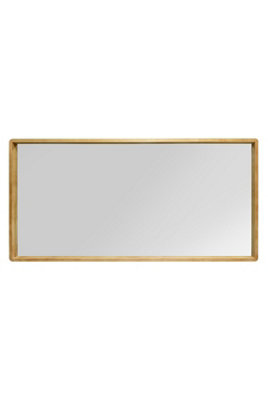 MirrorOutlet The Naturalis - Solid Oak Rounded Corner Leaner / Wall ...