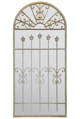 MirrorOutlet The Somerley Extra Large Rustic Framed Arched Gothic ...