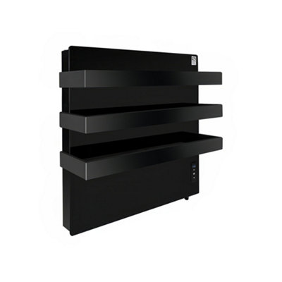 Mirrorstone 500W Glass Smart Wi-Fi Infrared Towel Rail Black