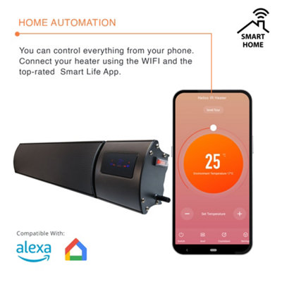 Mirrorstone Helios Black Bar FIR Coated Aluminium 1200w WIFI Infrared ...