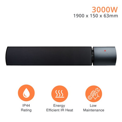 Mirrorstone - Helios - Black - Bar - FIR Coated Aluminium - 3000w ...