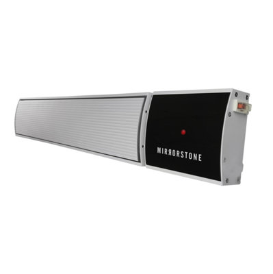 Mirrorstone Zenos White Bar FIR Coated Aluminium 2400w Infrared Heater