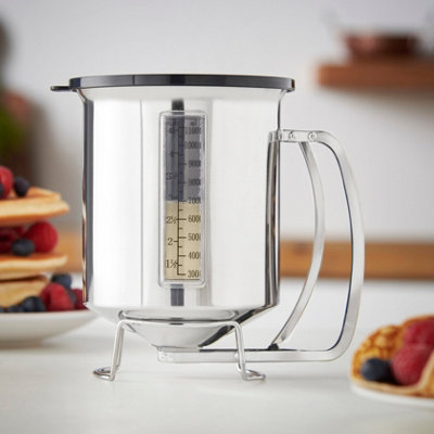 MisterChef Stainless Steel Pancake Batter Dispenser with Measuring ...