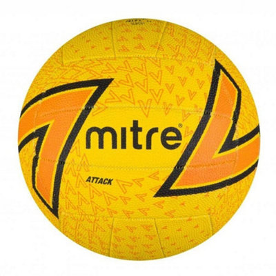 Mitre Attack Netball Yellow/Orange/Black (4)