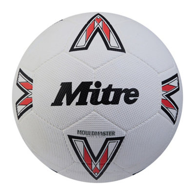 Mitre Super Dimple Football White/Black/Red (5)