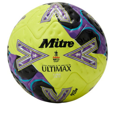 Mitre Unisex Adult WFA Cup Ultimax Pro 25/26 Football Vibrant Lime/Gold ...