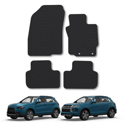 Mitsubishi ASX (2010+) Rubber Car Mats Heavy-Duty Tailored Fit with Clips