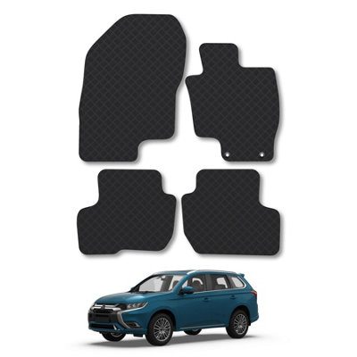 Mitsubishi Outlander (PHEV) (2014-2021) Rubber Car Mats Heavy-Duty ...