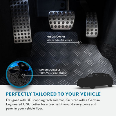 Mitsubishi Outlander (PHEV) (2014-2021) Rubber Car Mats Heavy-Duty ...