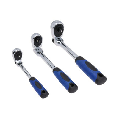 Mixed Drive 1/4" 3/8" & 1/2" Drive Flexi Headed Ratchet Set 72 Teeth ...