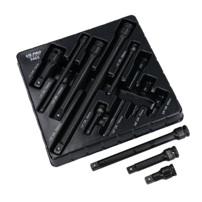 Mixed Drive Impacted Impact Socket Extension bar Set 1/4in 3/8in 1/2in ...