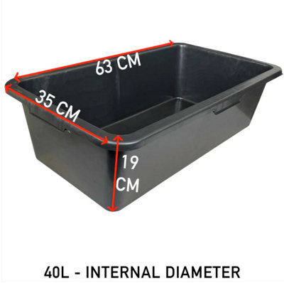 Mixing Tub 40L - Durable PVC Tub Resistance to Wear, Deformation and ...