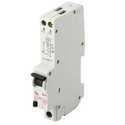 MK 16A 30MA SINGLE MODULE RCBO AC, H7934S